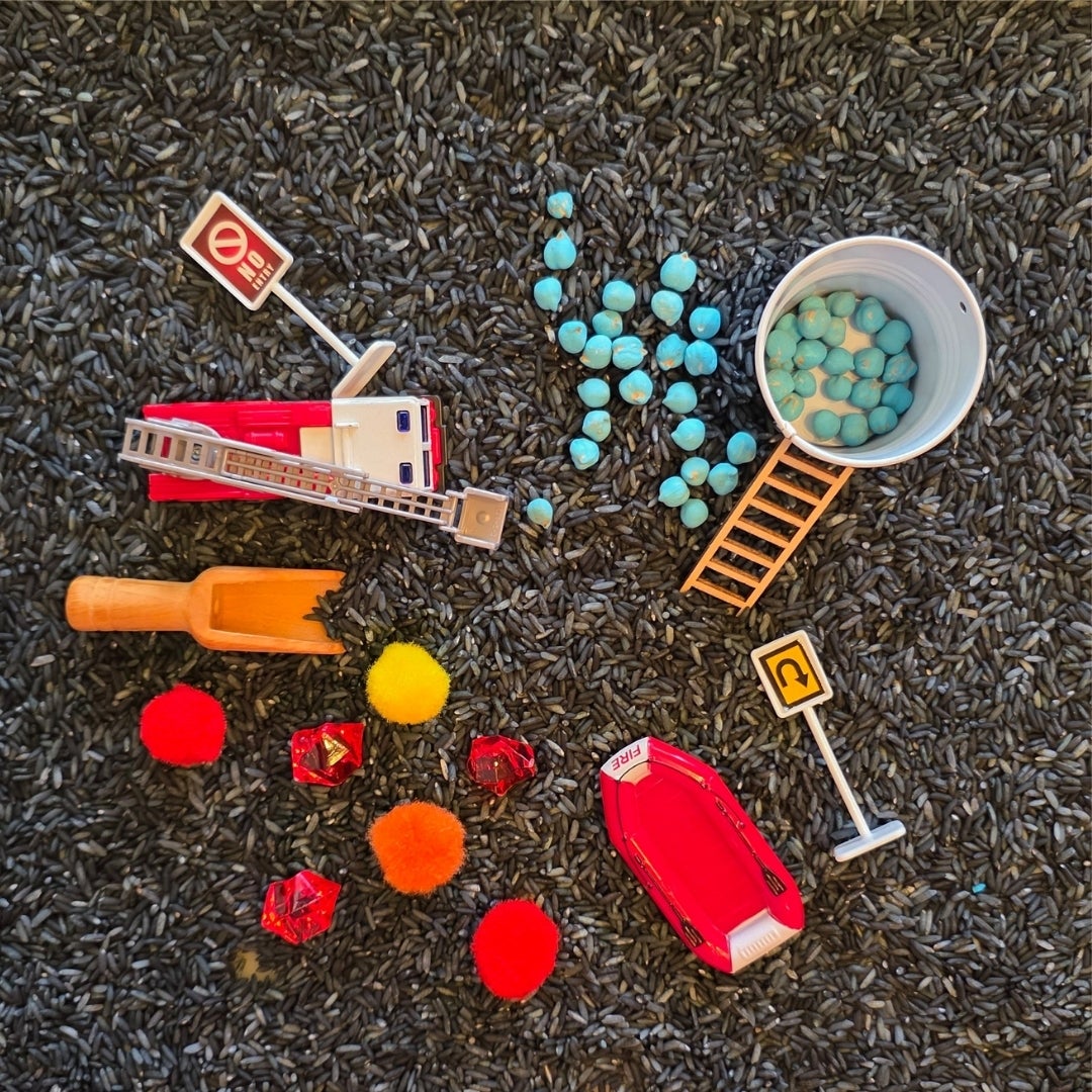 Fire Rescue Rice Kit | Naturally Clever Sensory Play
